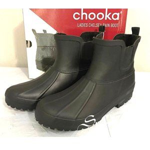 chooka | Shoes | New Chooka Womens Chelsea Memory Foam Rain Boots Black ...